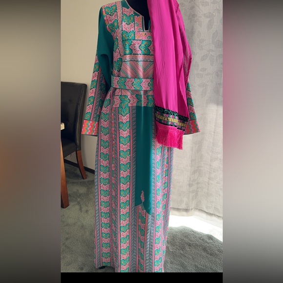 Other | Palestinian Thob With Belt And Scarf | Poshmark